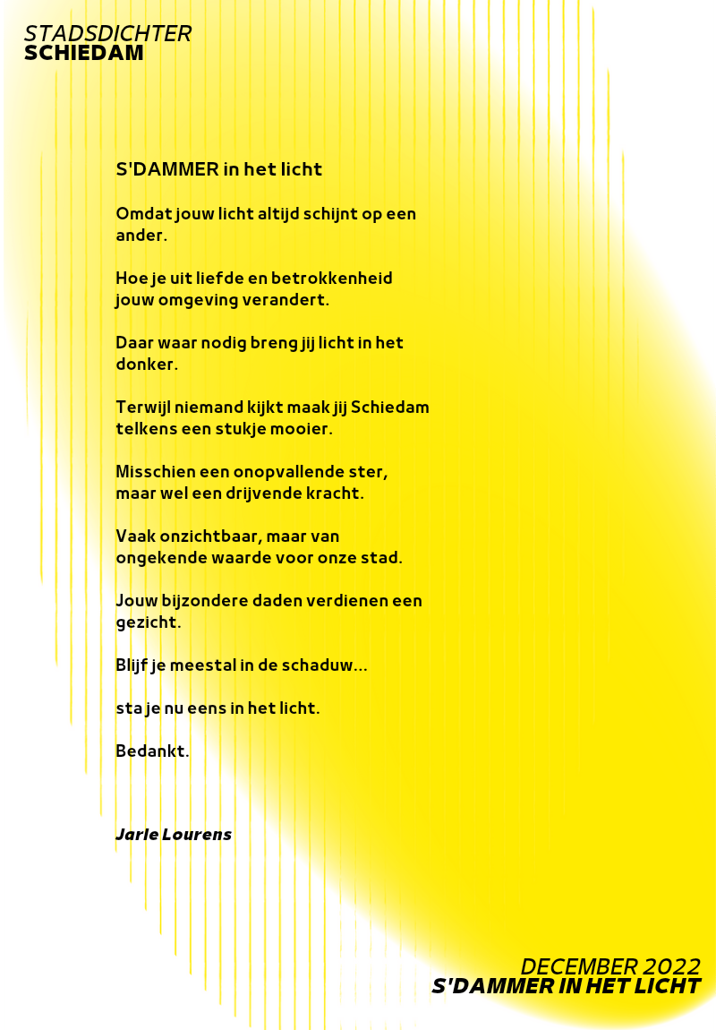 Gedicht: S'Dammer in het Licht | Schiedam